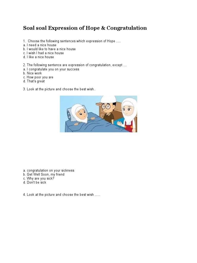 Soal Soal Expression of Hope | PDF | Language Arts & Discipline