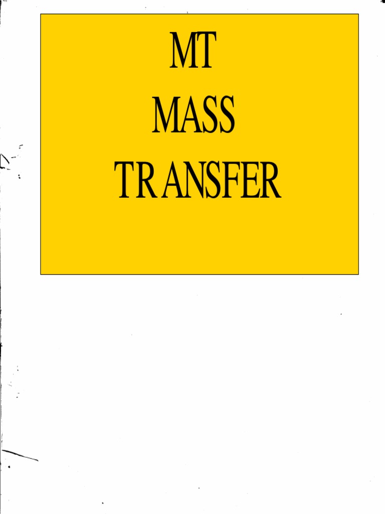 Mass Transfer Operations | PDF