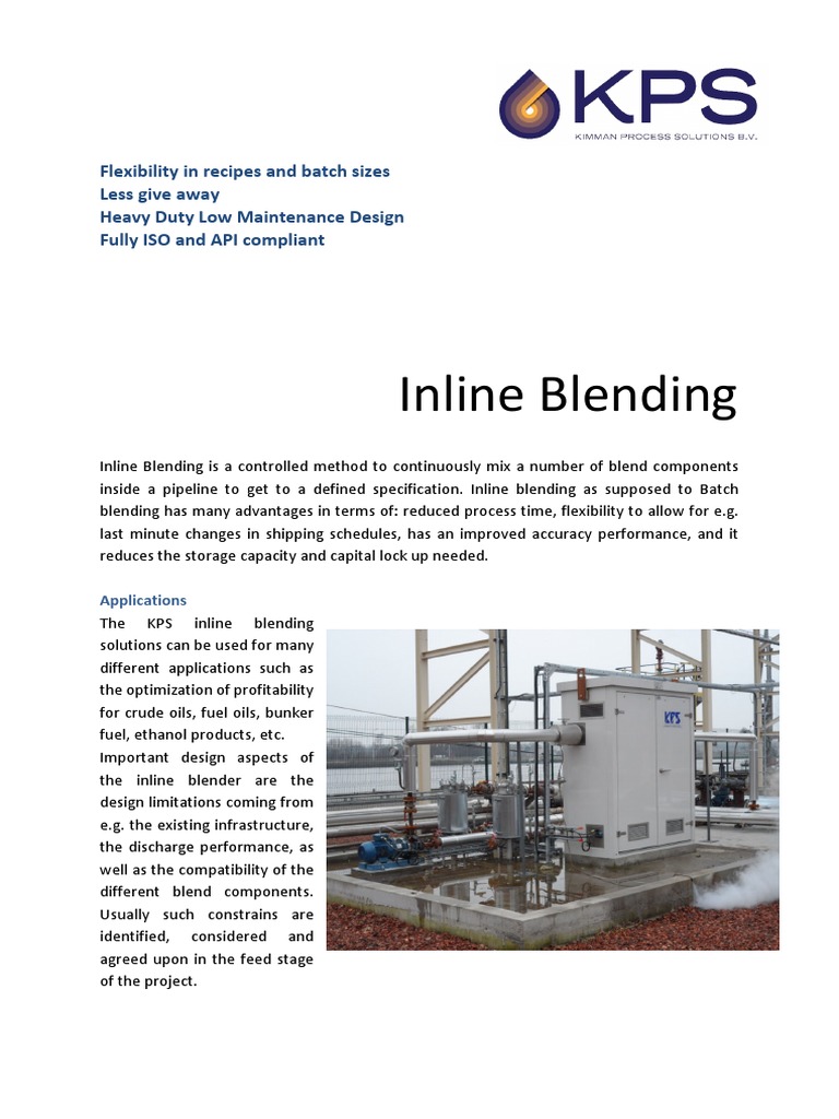 Inline Blending New Logo | PDF | Fluid Dynamics | Mechanical Engineering