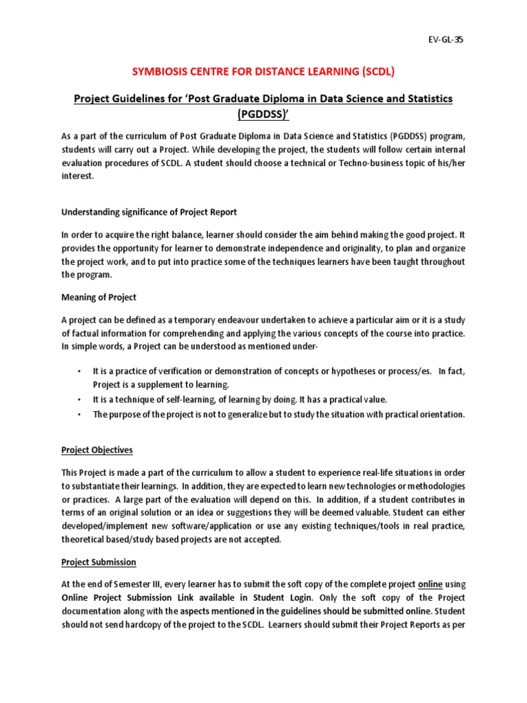 SCDL - Project Guidelines - PGDDSS | PDF | Curriculum | Use Case