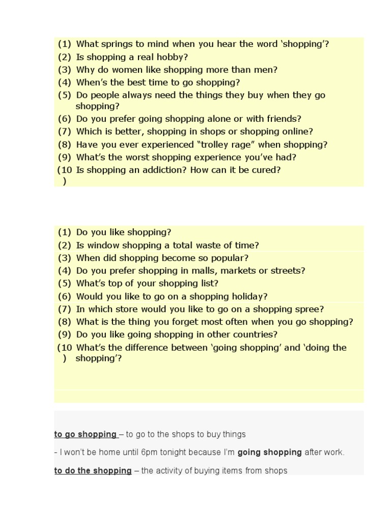 Shopping Vocab. | PDF | Retail | Supermarket