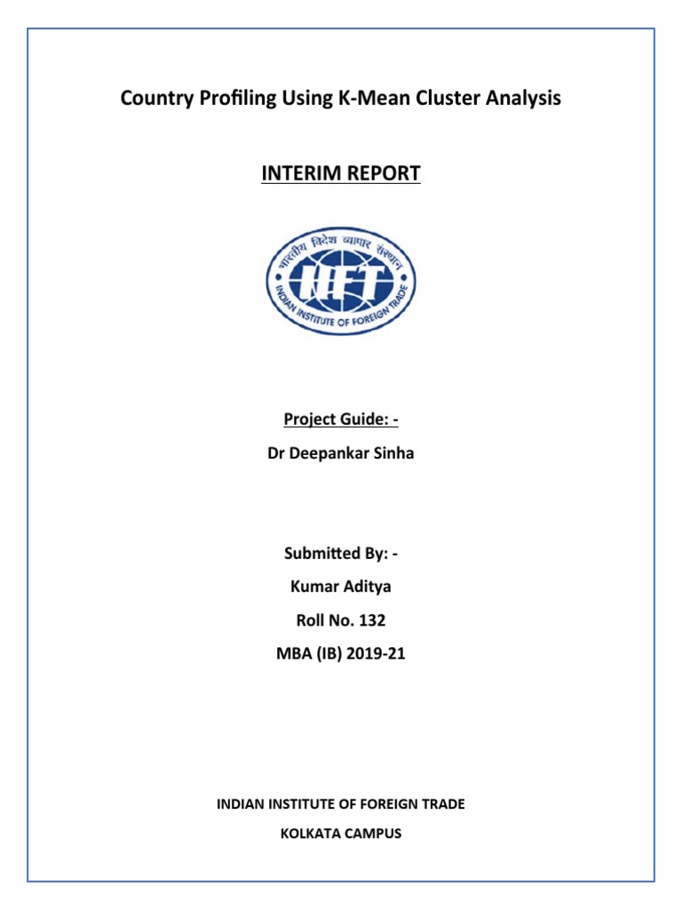 Country Profiling Using K-Mean Cluster Analysis: Project Guide: - DR Deepankar Sinha | Download ...