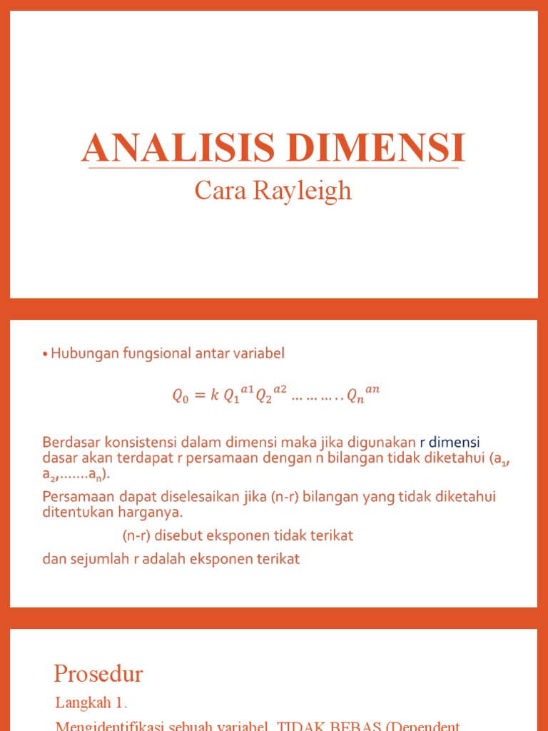 Analisis Dimensi Metode Rayleigh | PDF