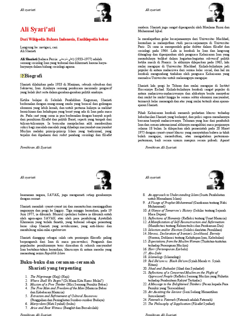 Biografi Ali Syariati | PDF