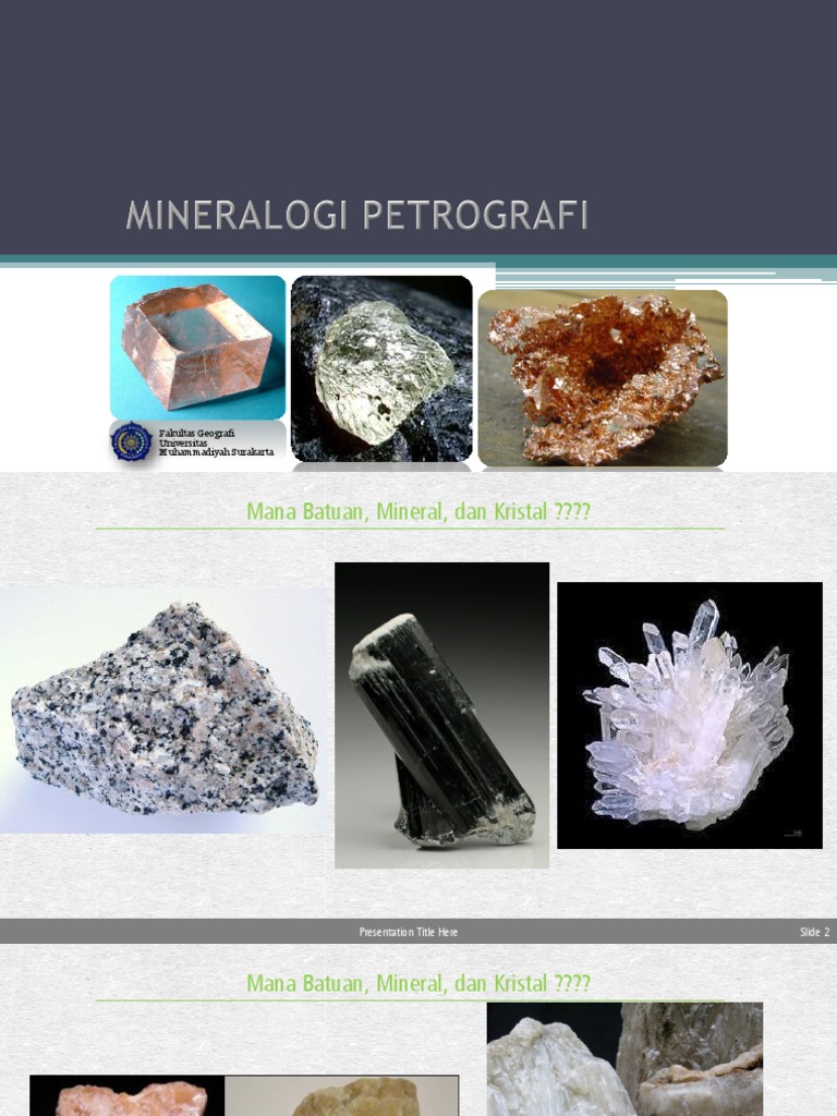 Pertemuan 2 - Definisi Mineral Kristal Batuan | PDF