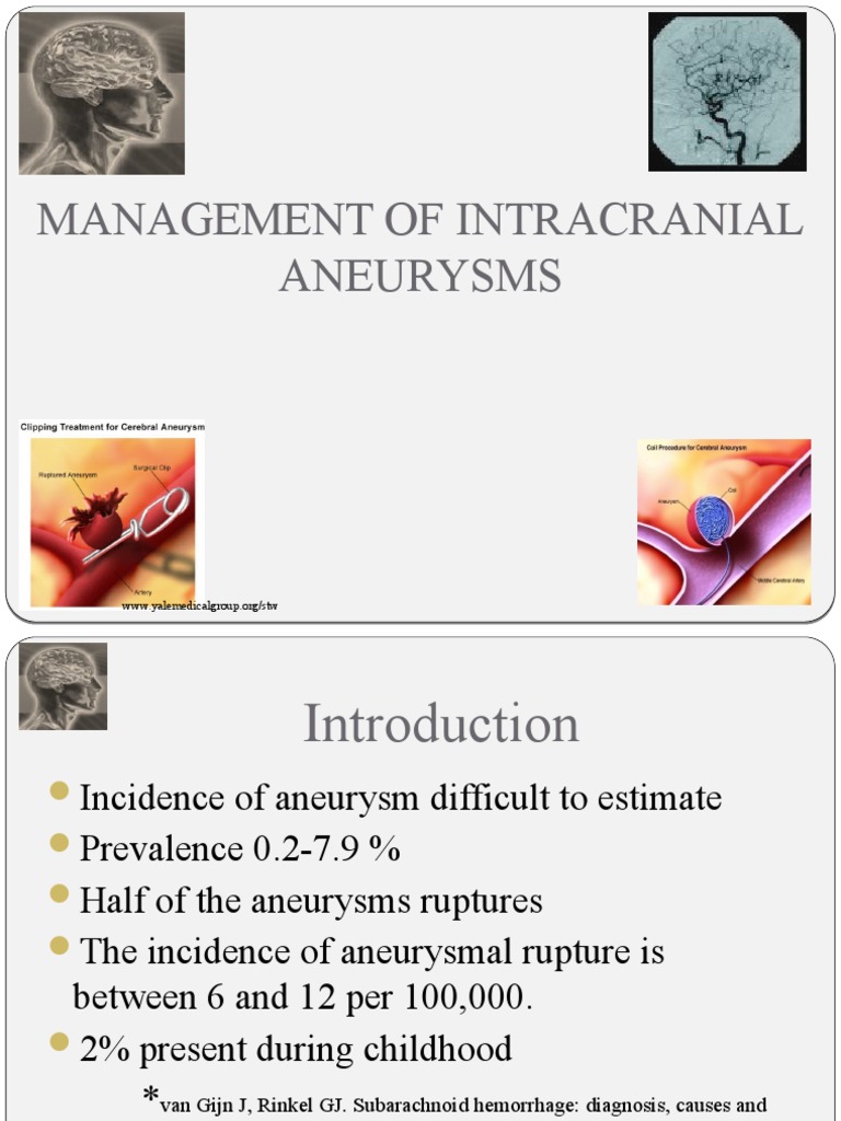 Intracranial Aneurysm Management Guide | PDF | Interventional Radiology | Cardiovascular System