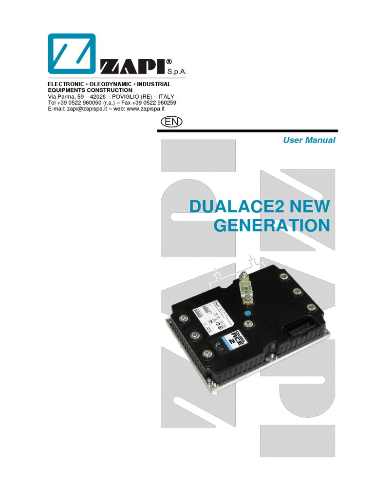 Zapi Dual Ace2 | PDF | Electric Motor | Power Inverter