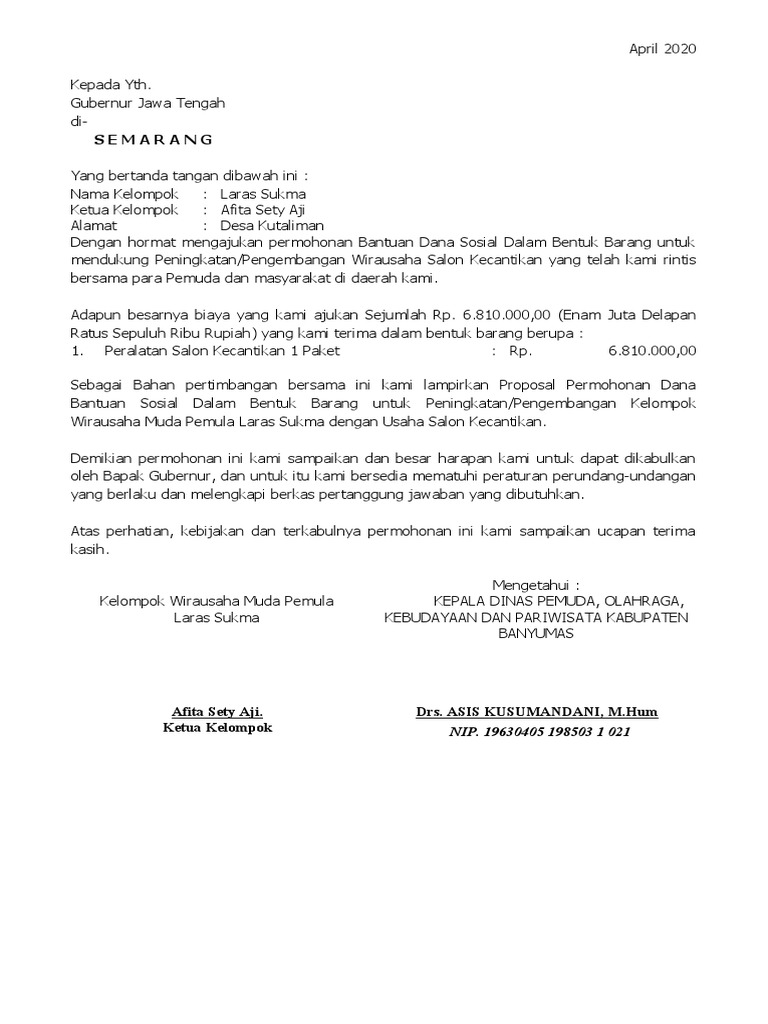 Contoh Proposal Salon 2021 | PDF