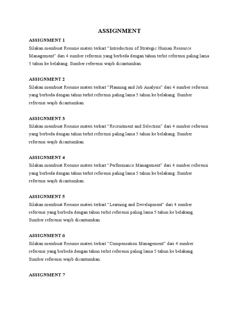 Assignment (Topik 1 - Topik 14) | PDF | Karier & Perkembangan | Bisnis