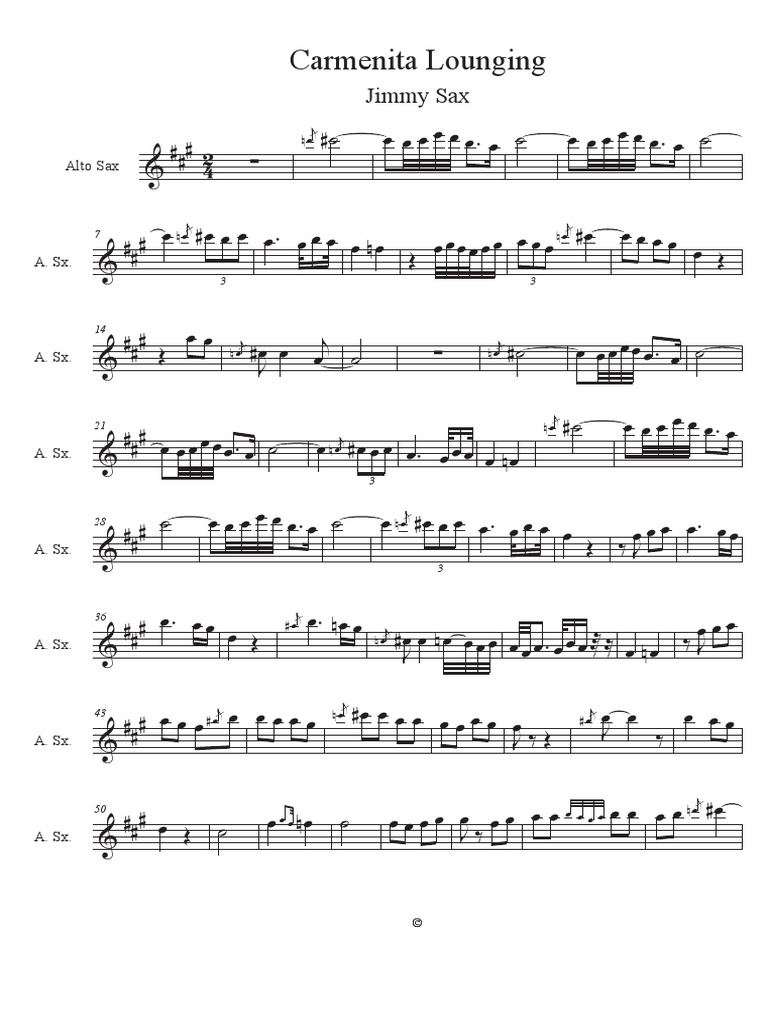 Carmenita Lounging - Score | PDF