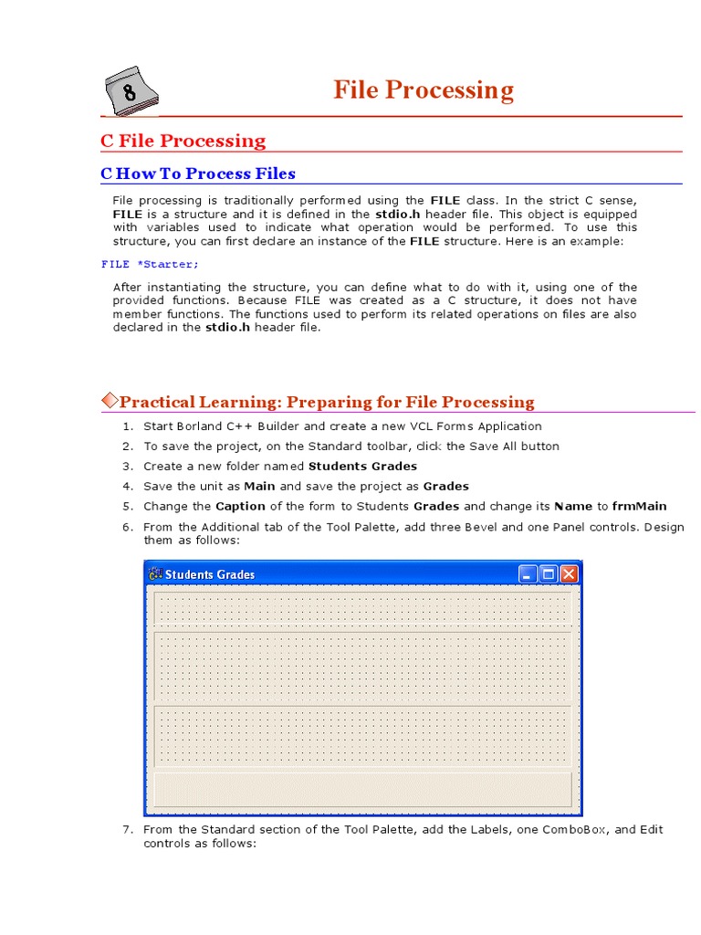 8 - File Processing | PDF | Constructor (Object Oriented Programming ...