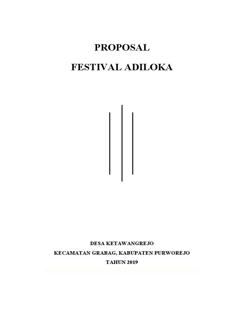 Proposal Festival Adiloka 2019 Fixs | PDF