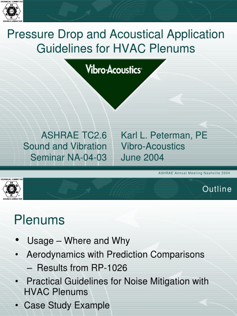 acoustic Plenum - Pressure - Drop - & - Acoustic - Guidelinesجيد | PDF ...