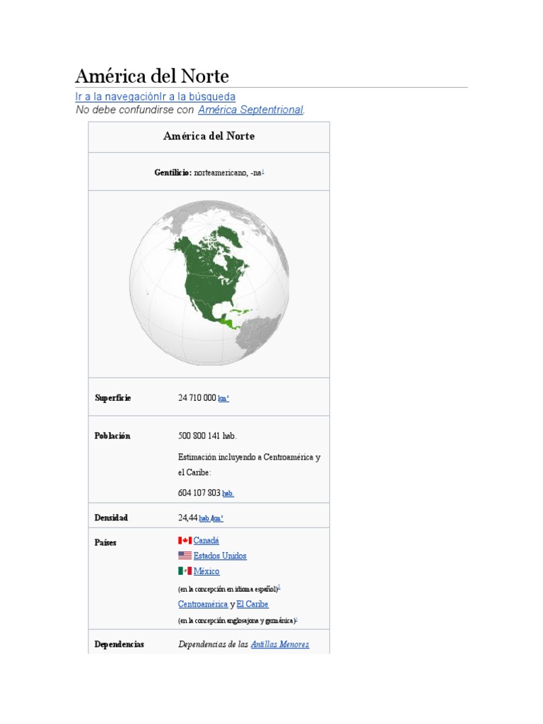 América Del Norte Resumen | PDF | América del Norte | Cultura (general)