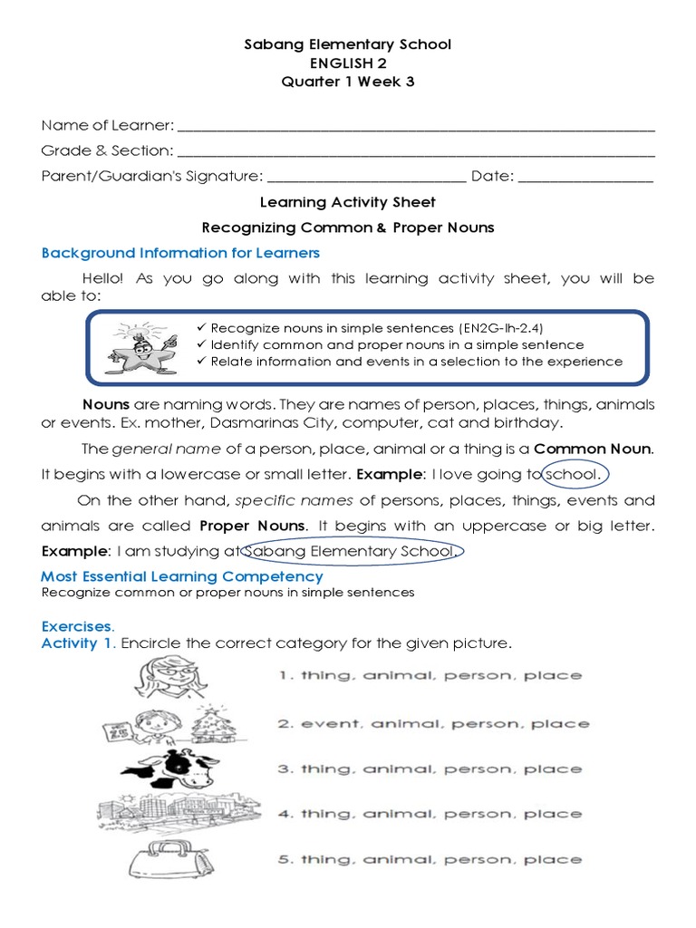 English 2 Las q1 Wk3 | PDF | Linguistics | Cognition