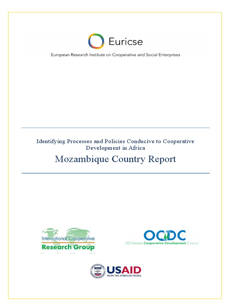Country Study Mozambique 1 | PDF | Cooperative | Dairy