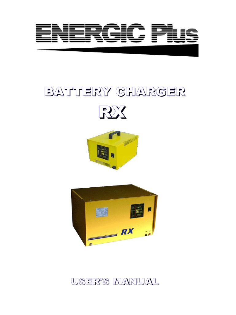 Energic Plus RX Battery Charger Manual | PDF | Battery Charger | Power ...
