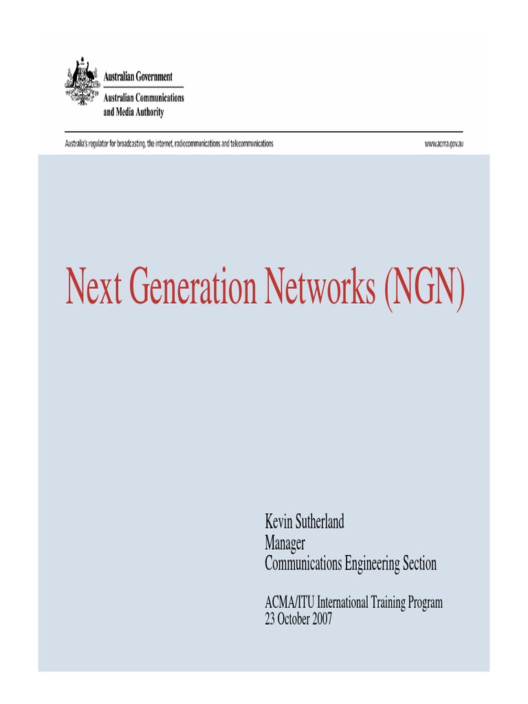 NGN: Telecom Evolution Blueprint | PDF | Quality Of Service | Ip ...
