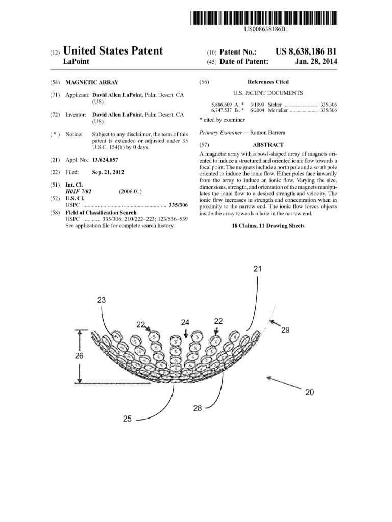 Ulllted States Patent (10) Patent N0.: US 8,638,186 B1 | PDF | Magnet ...