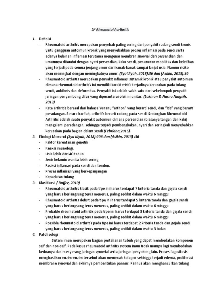 LP Rheumatoid Arthritis | PDF