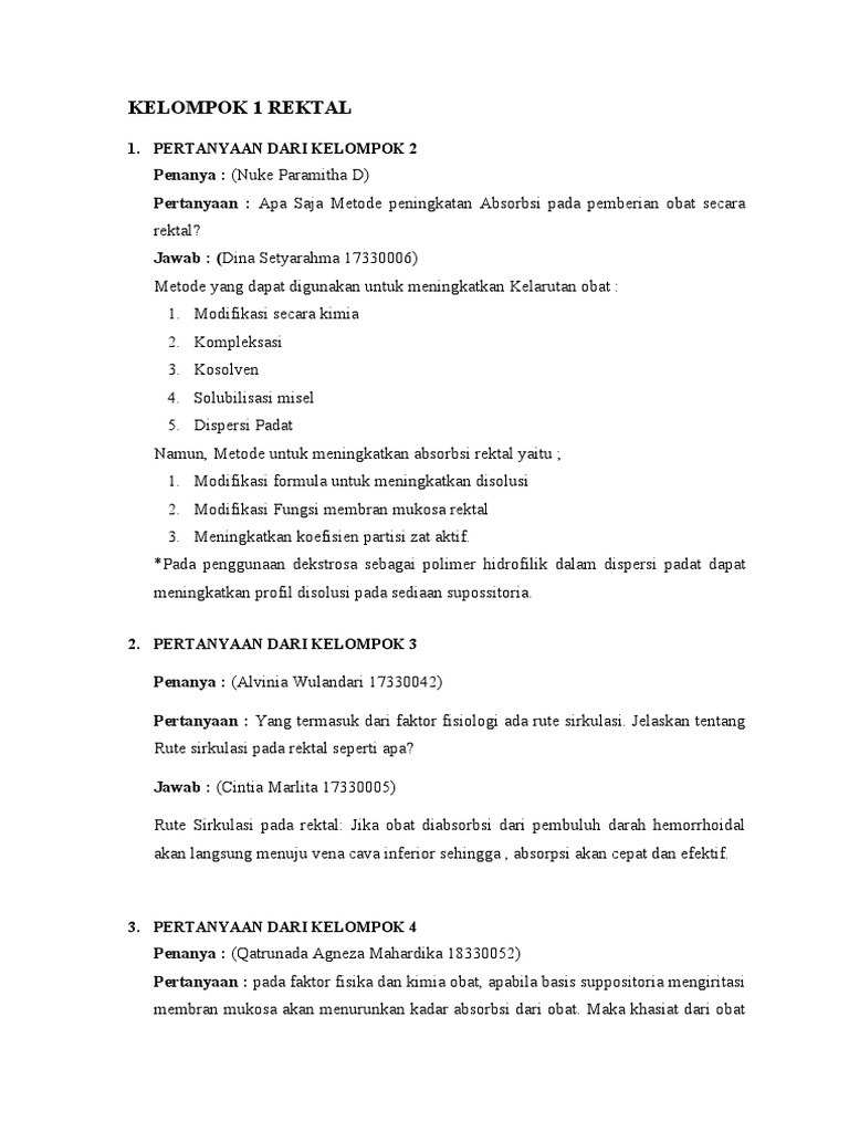 Metode Peningkatan Absorbsi Obat Rektal | PDF | Kesehatan Holistik