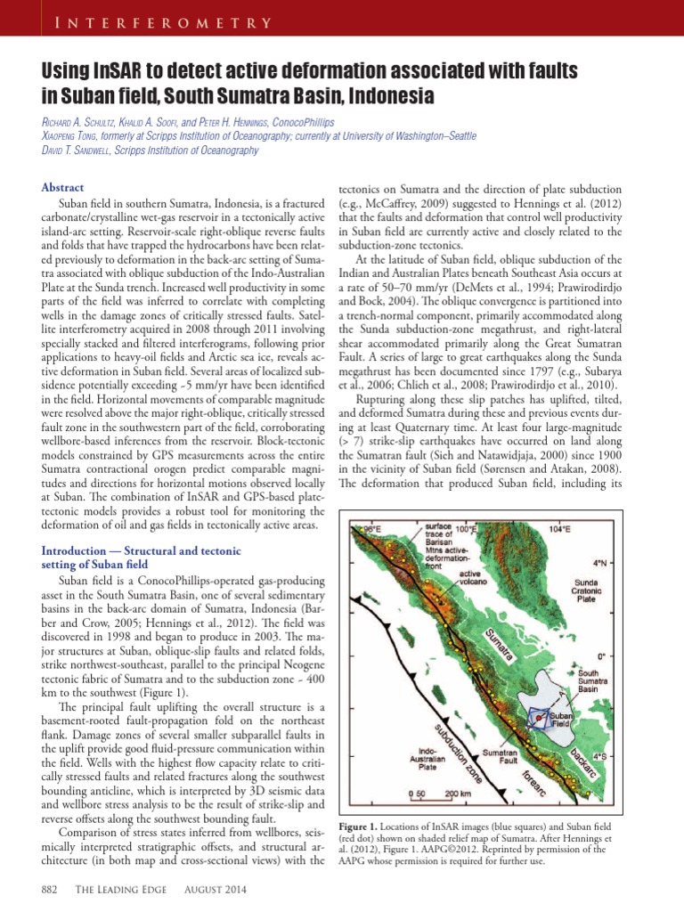 Using Insar To Detect Active Deformation Associated With Faults | PDF ...