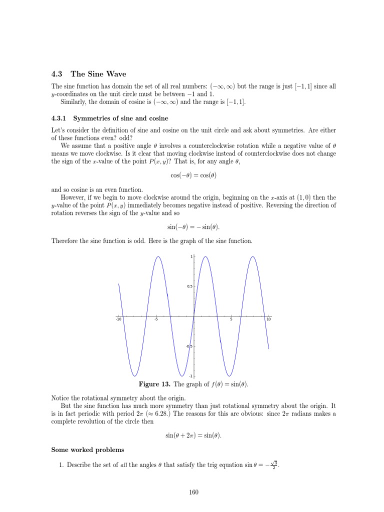 Lecture Notes 4.3 Sine Waves | Download Free PDF | Trigonometric ...