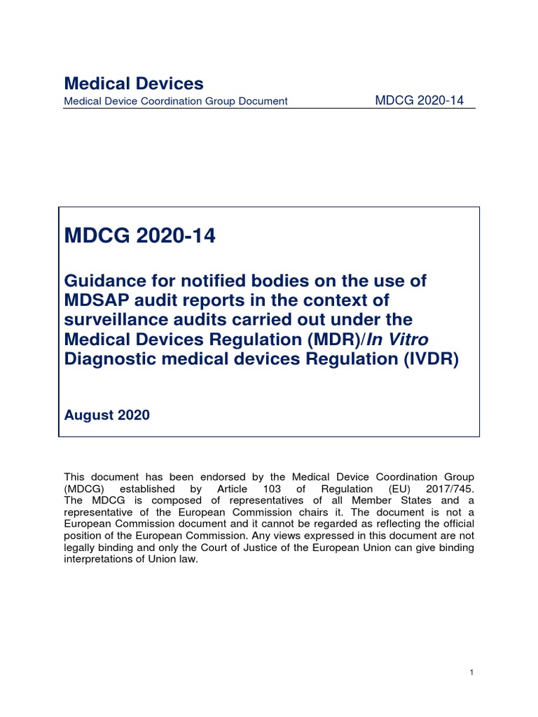 MD - 2020 14 Guidance Mdsap - en | PDF | Medical Device | Quality ...