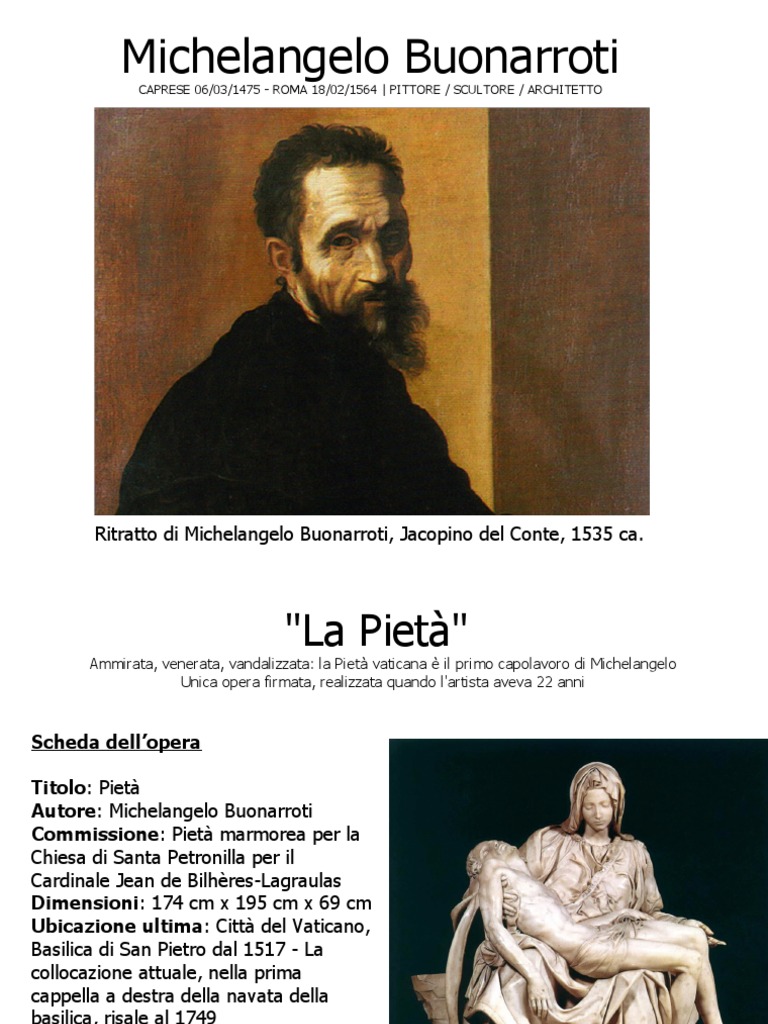 Michelangelo Buonarroti | PDF