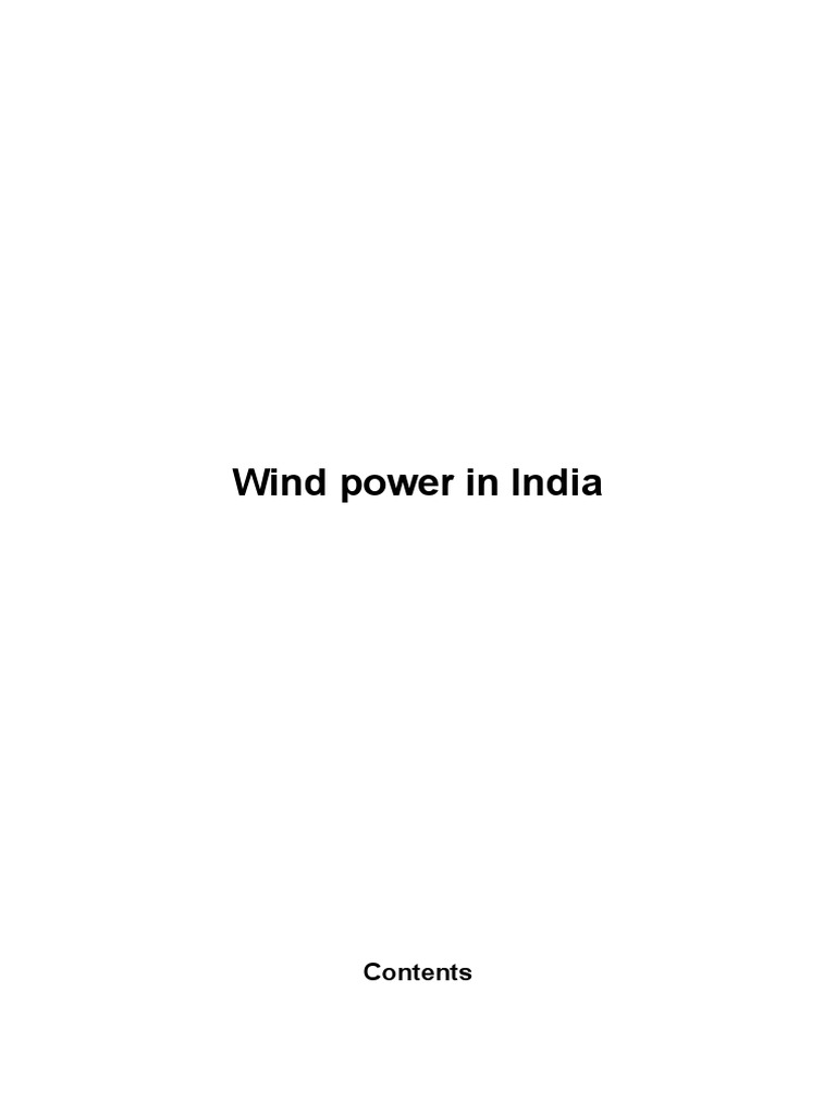 Wind Energy Project | PDF | Wind Power | Wind Farm