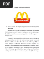CASE STUDY of Mcdonald | PDF | Mc Donald's | Fast Food Restaurants