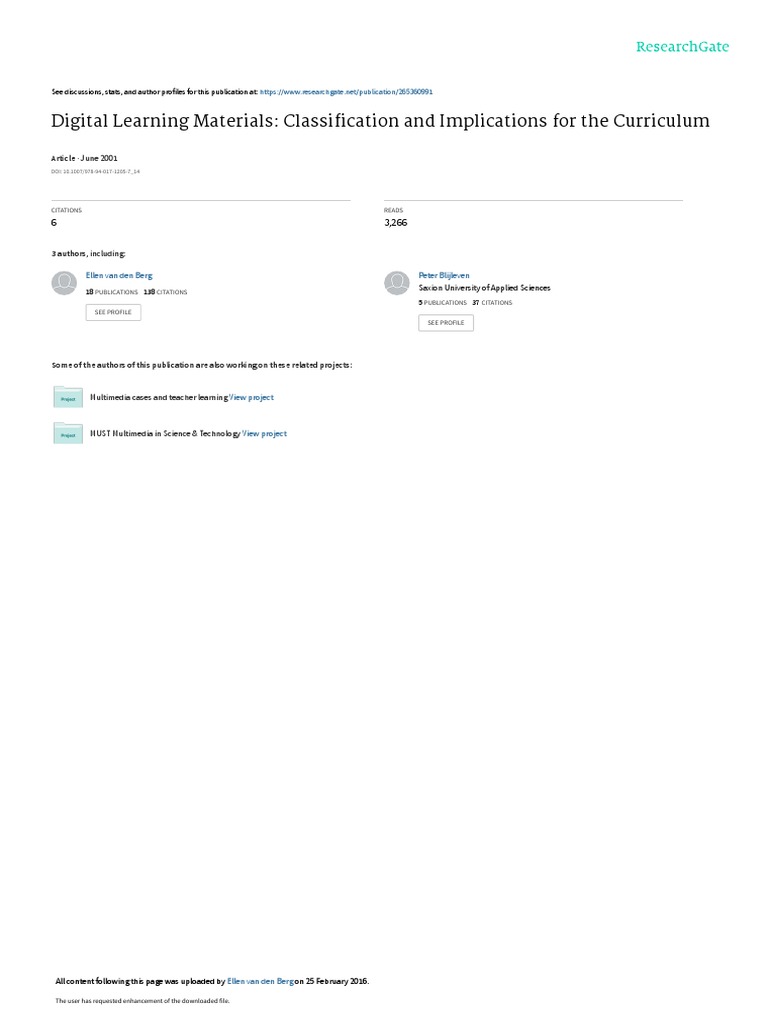 Digital Learning Materials Classification and Impl | PDF | Curriculum ...