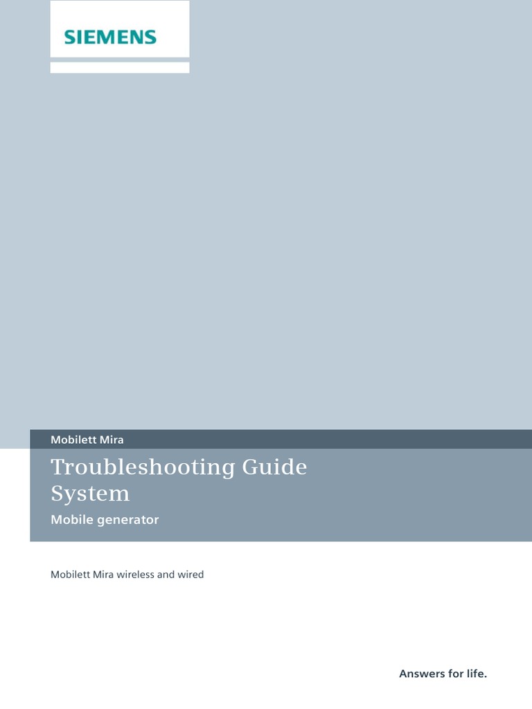 Troubleshooting Guide System: Mobile Generator | PDF | Detector (Radio ...
