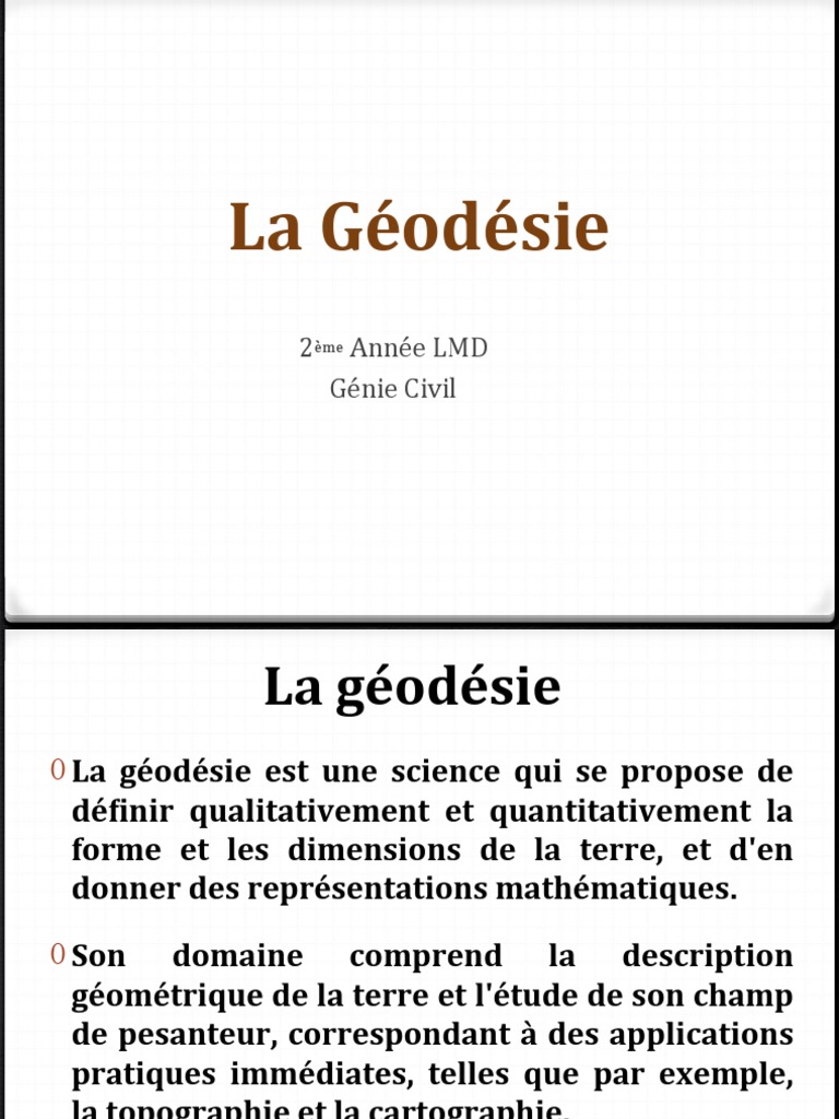 1 La Géodésie | PDF | Champ magnétique de la Terre | Géophysique