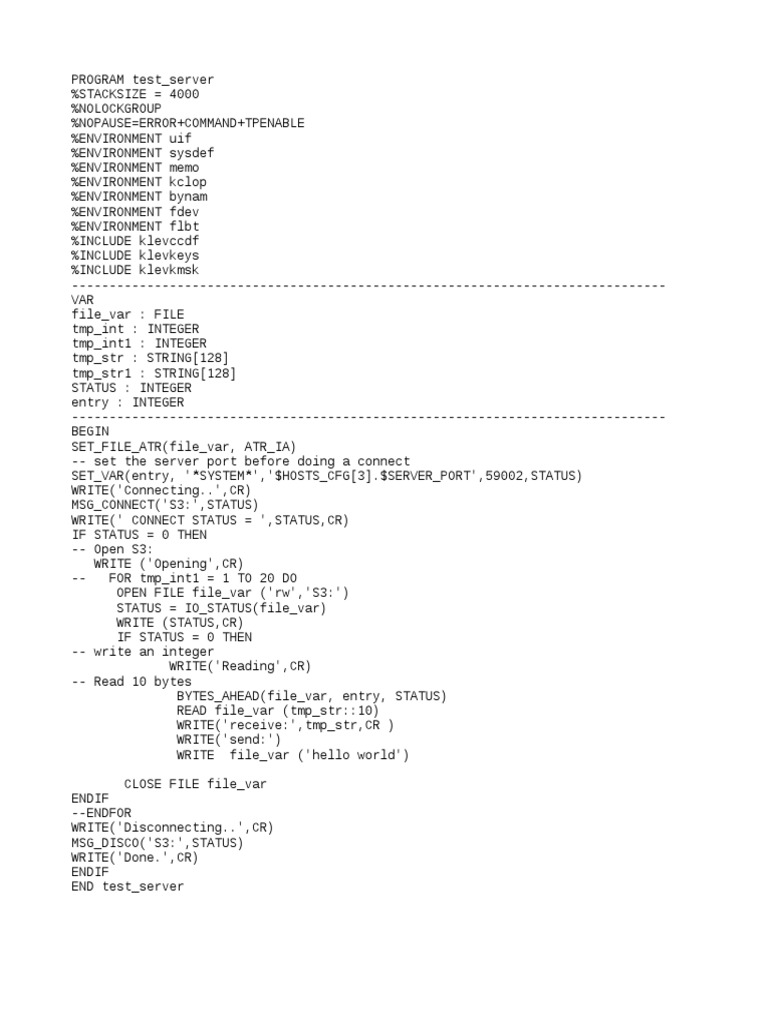Server Code Fanuc | PDF