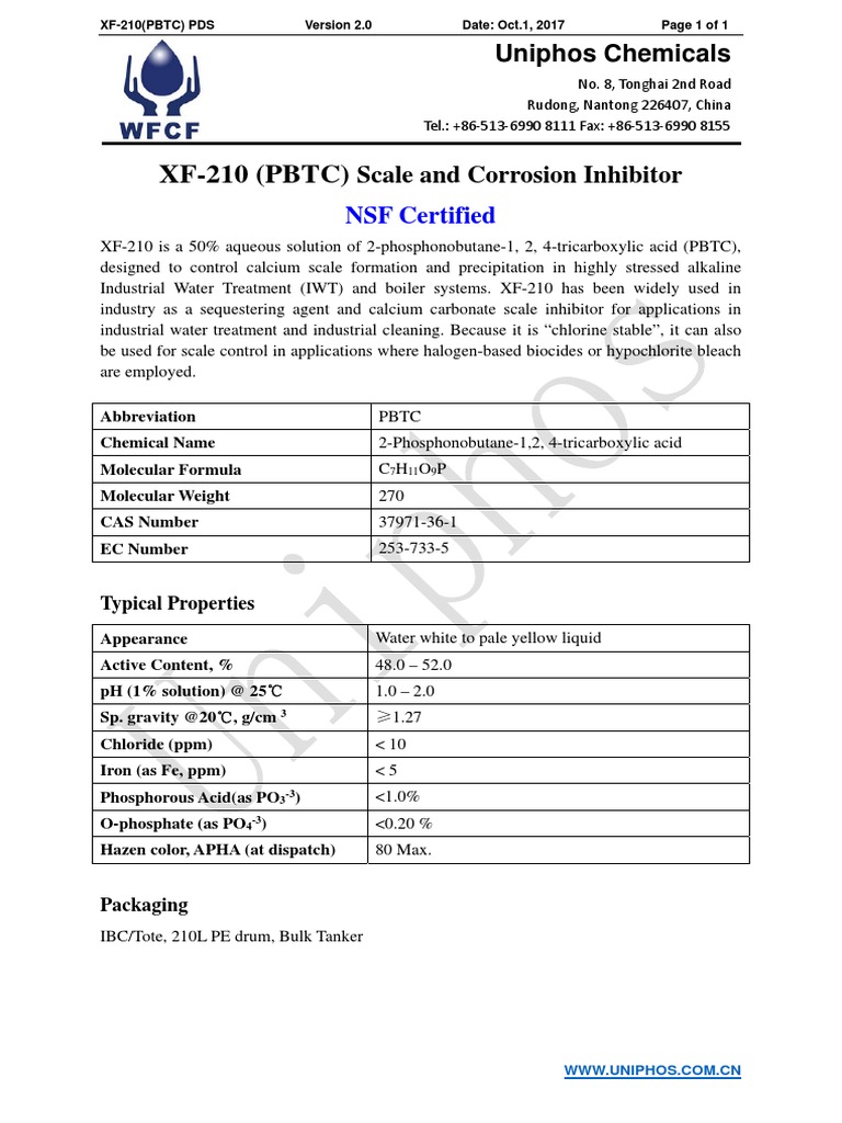XF-210 PBTC | PDF