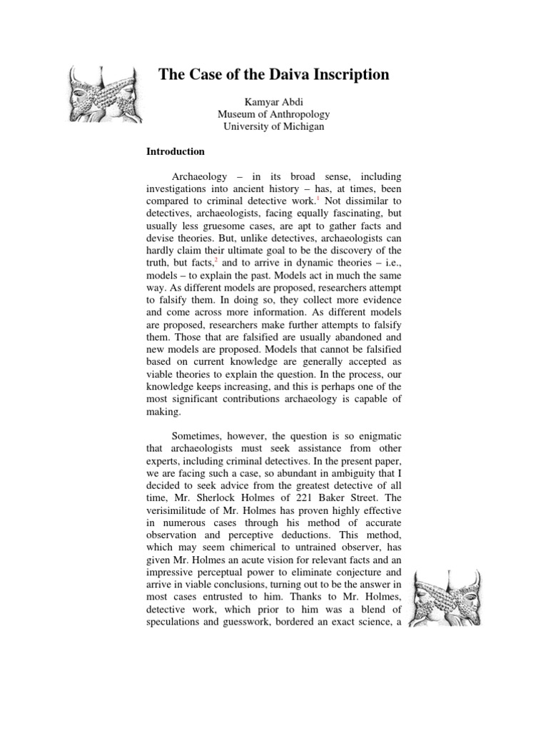 Abdi-The Case of The Daiva Inscription | PDF | Achaemenid Empire