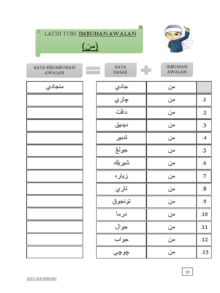 Latih Tubi Imbuhan Awalan Men | PDF