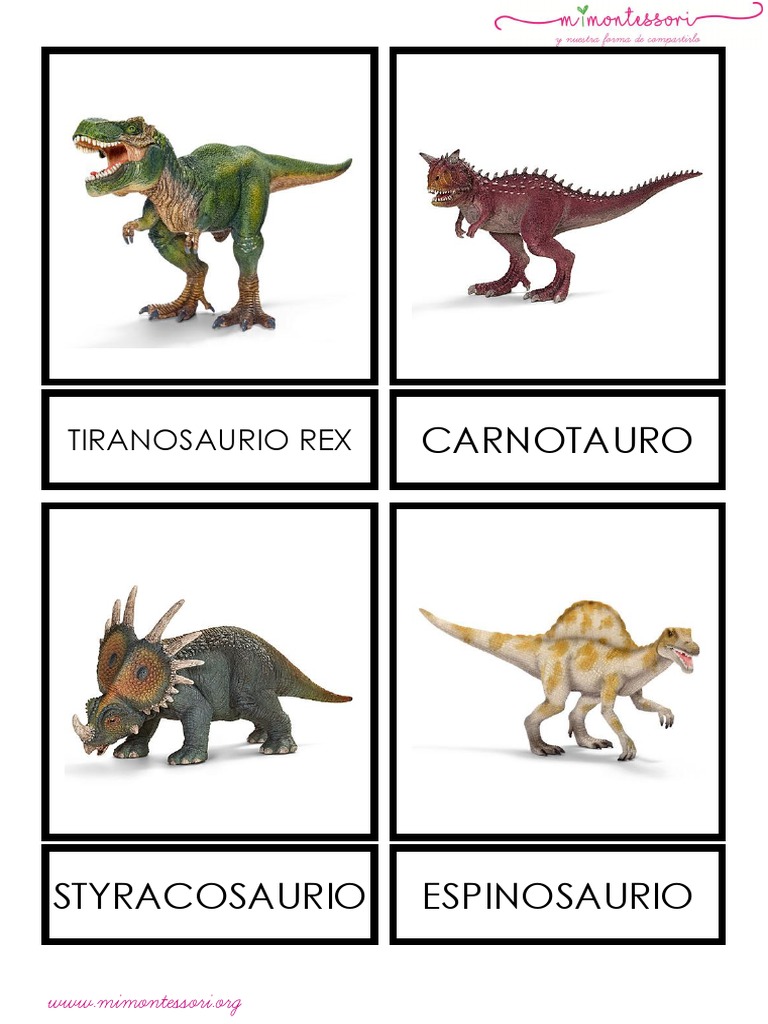 Dinosaurios del Cretácico y Jurásico | PDF | Dinosaurios | tiranosaurio