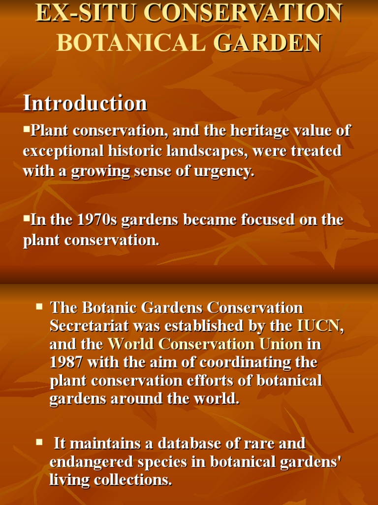 Ex-Situ Conservation in Botanical Gardens | PDF | Botany | Organisms