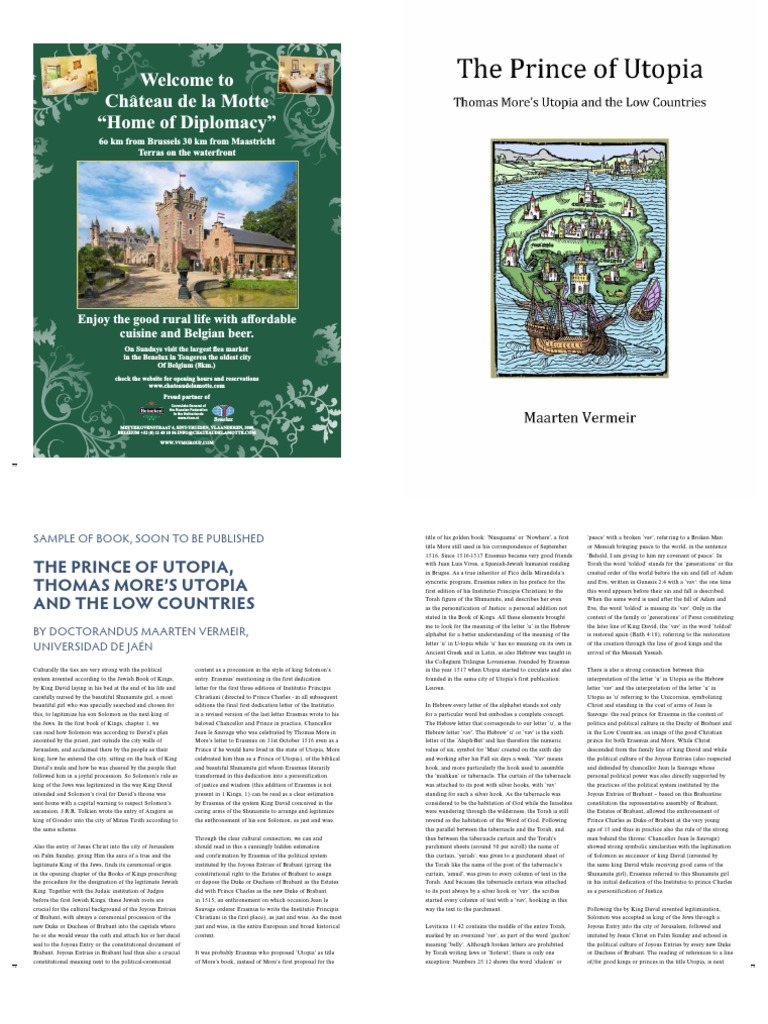 The Prince of Utopia Thomas Mores Utopia | PDF | Utopia (Book) | Solomons
