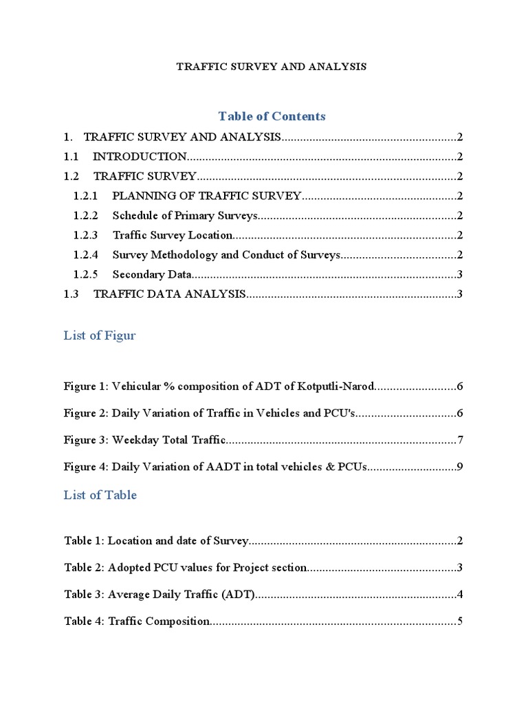 Traffic Volume Count Survey in India | PDF | Traffic | Workweek And Weekend