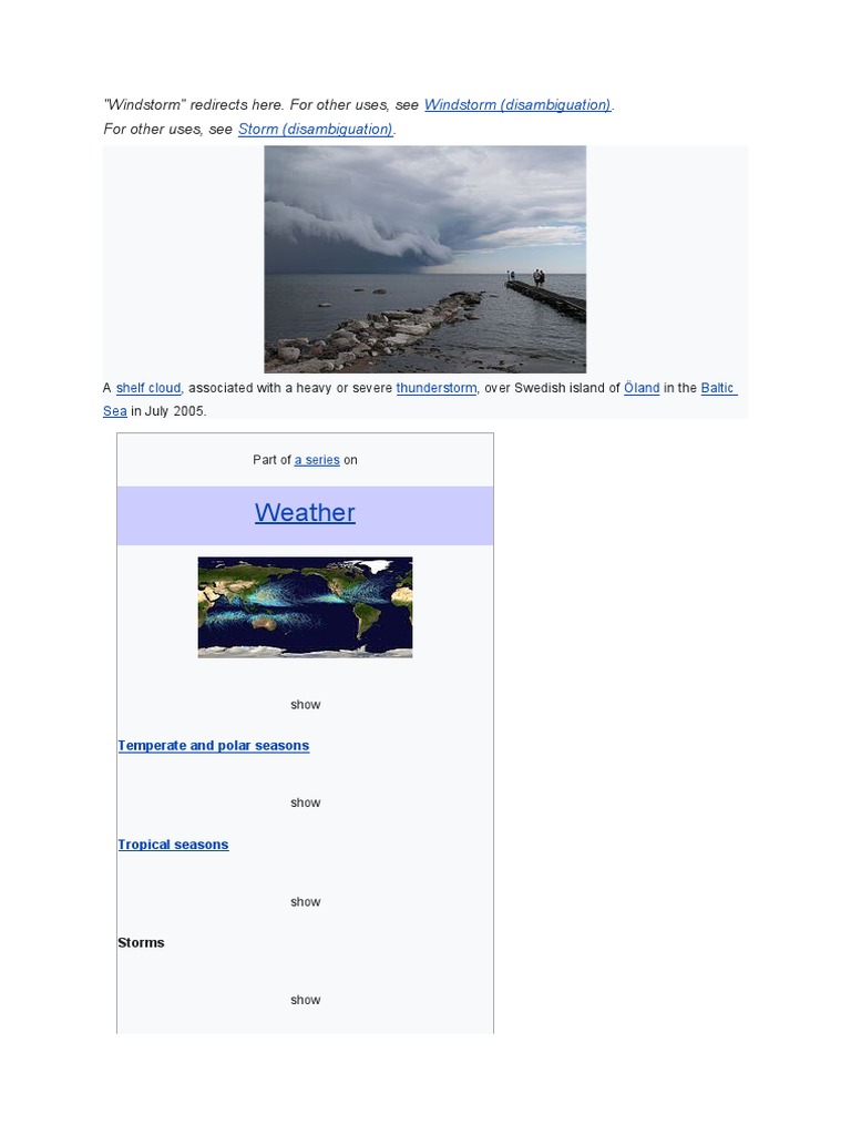 Weather: "Windstorm" Redirects Here. For Other Uses, See - For Other ...