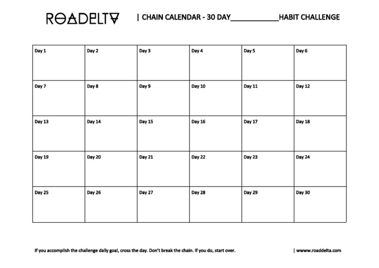 Chain Calendar | PDF
