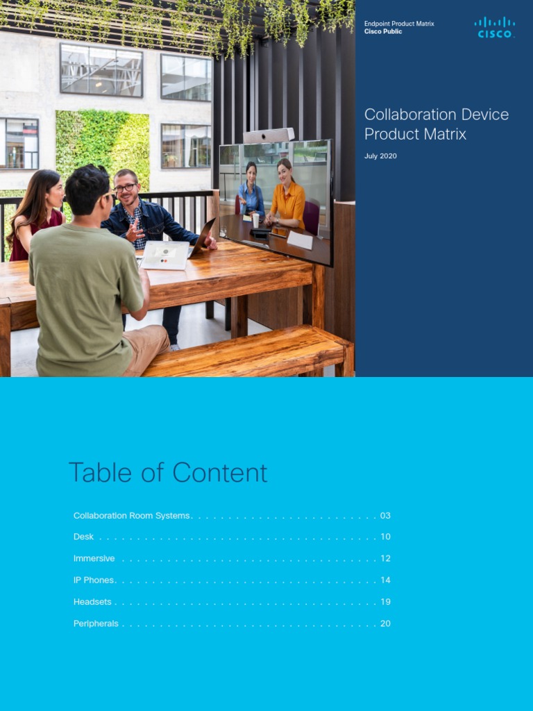 Collaboration Device Product Matrix: July 2020 | PDF | Videotelephony ...