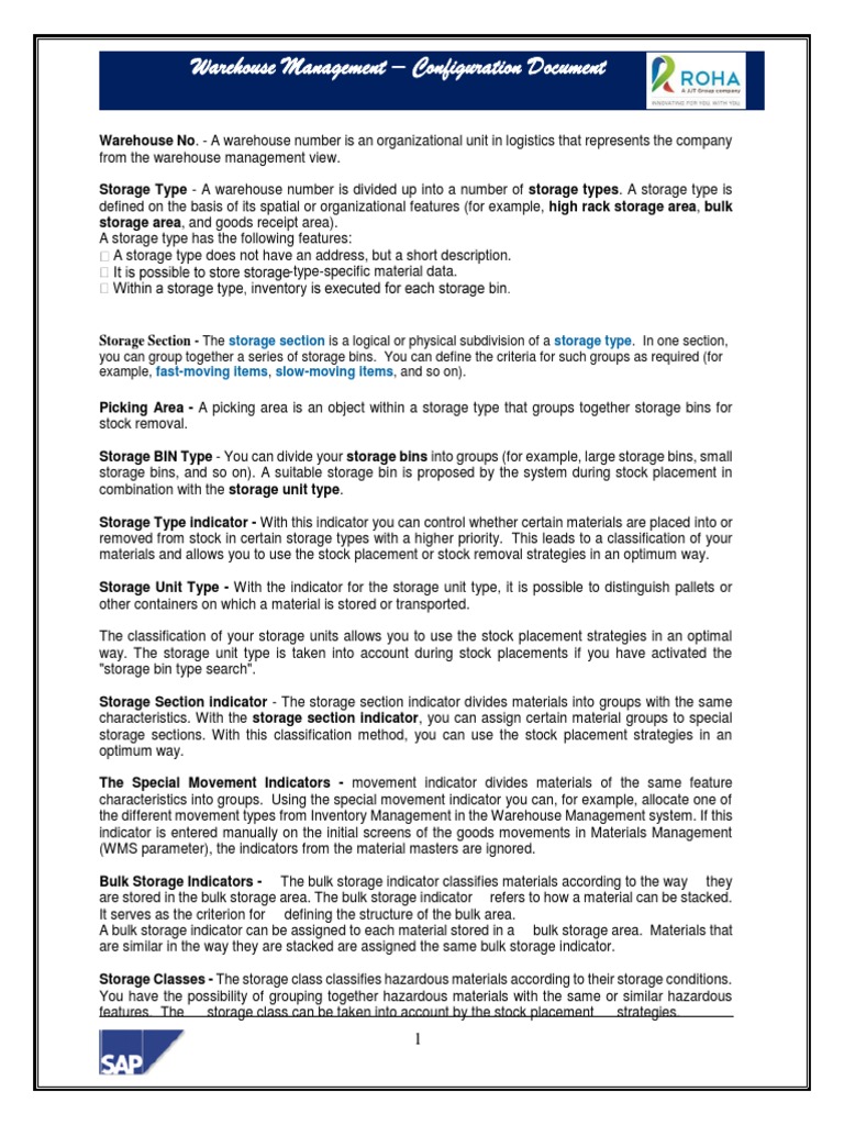 WM Configuration Document - Step by Step