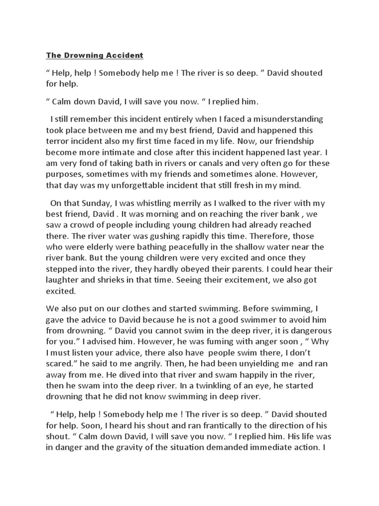 The Drowning Accident | PDF | Transport