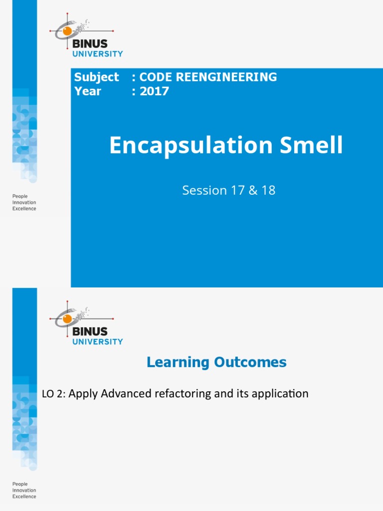 Understanding Encapsulation Smells | PDF | Abstraction (Computer ...