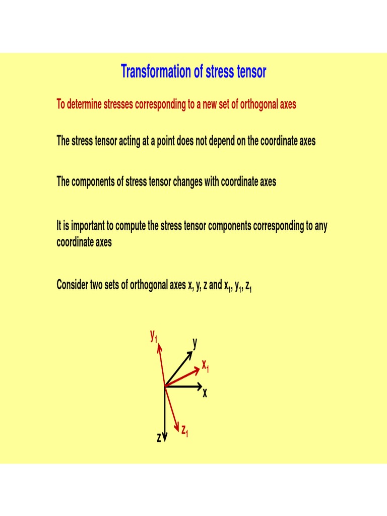 1.3 Transformation of Stress Tensor | PDF | Stress (Mechanics ...