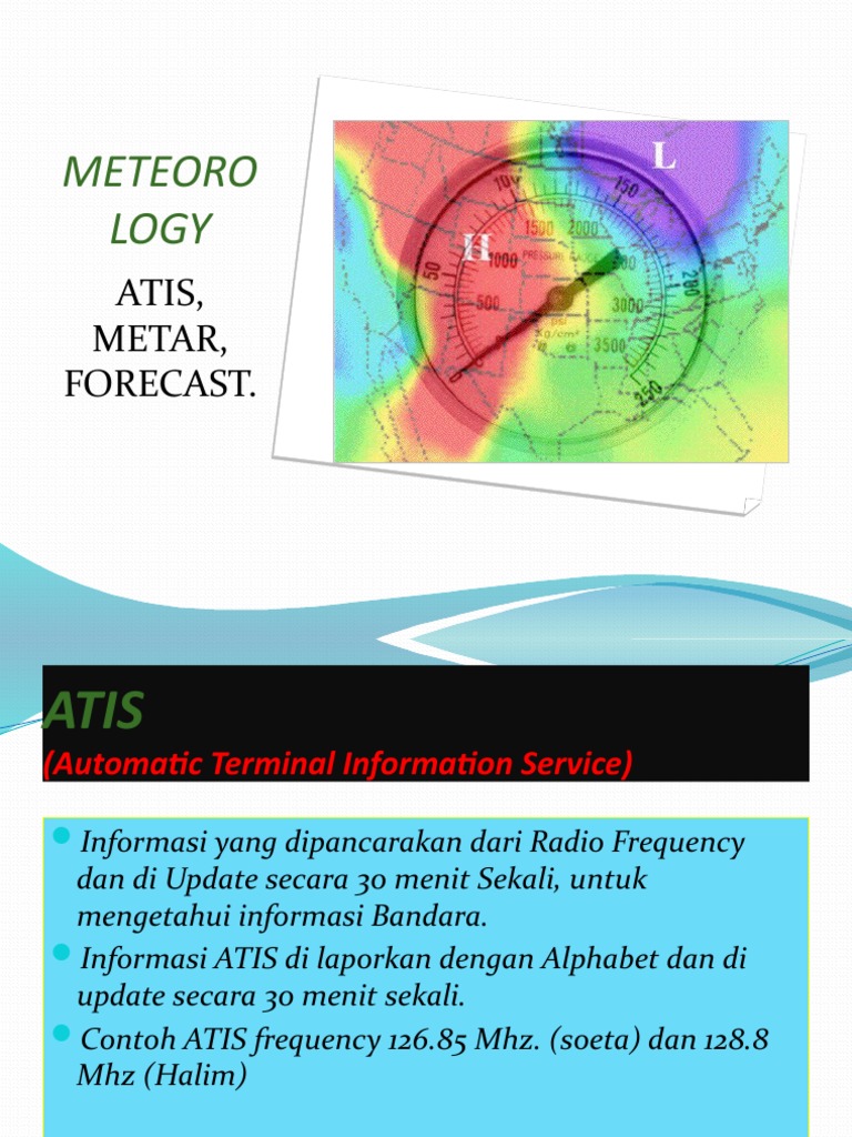 Meteoro Logy: Atis, Metar, Forecast | PDF | Atmospheric Sciences ...